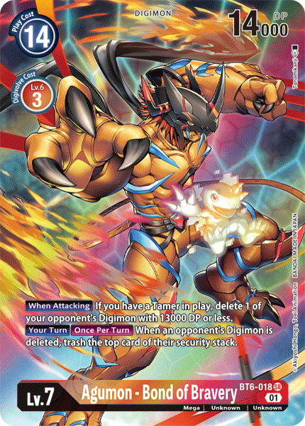 Agumon - Bond of Bravery [BT6-018] (Alternate Art) [Double Diamond] – Red Riot Games CA