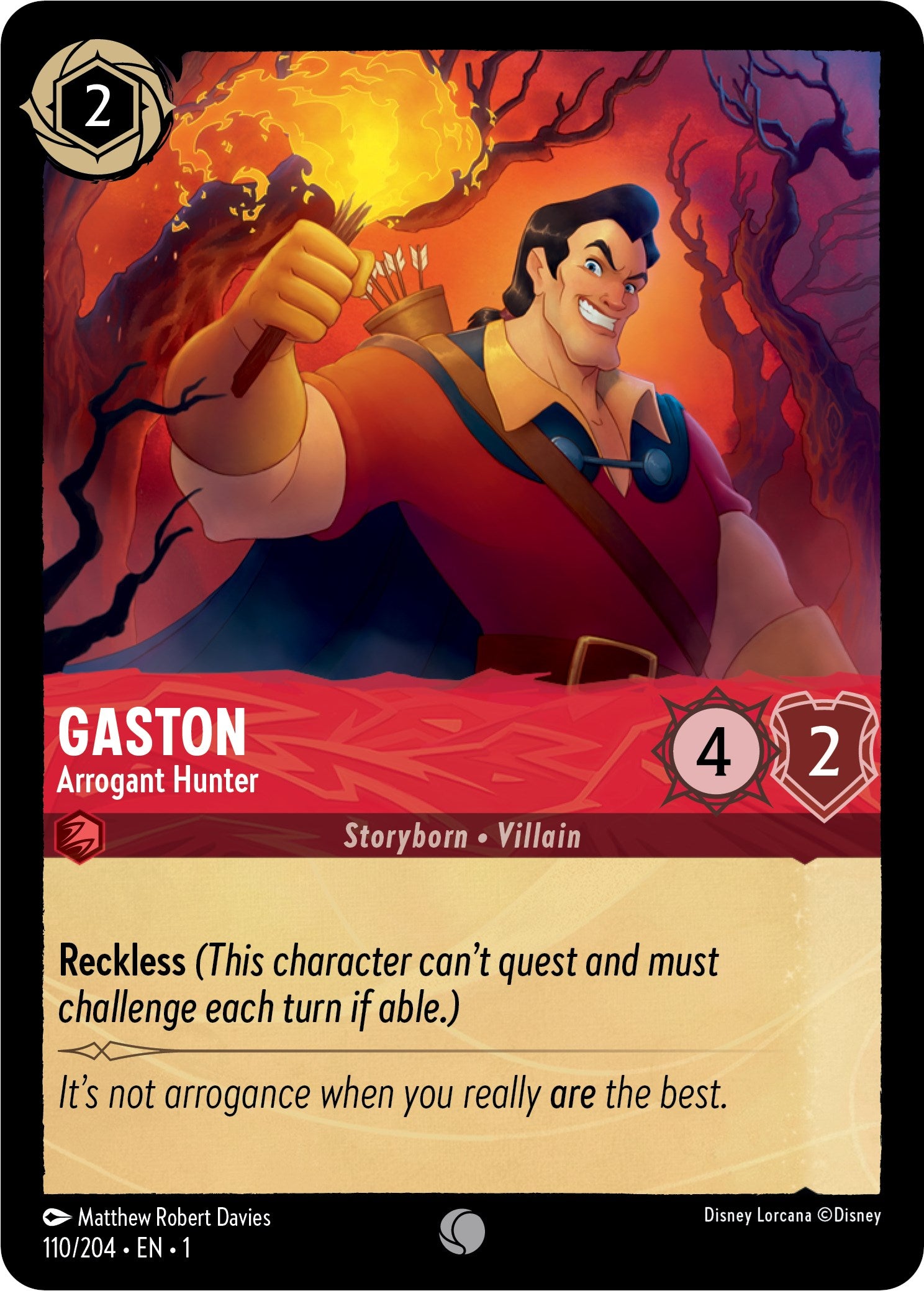 Gaston - Arrogant Hunter (110/204) [The First Chapter] – Red Riot Games CA