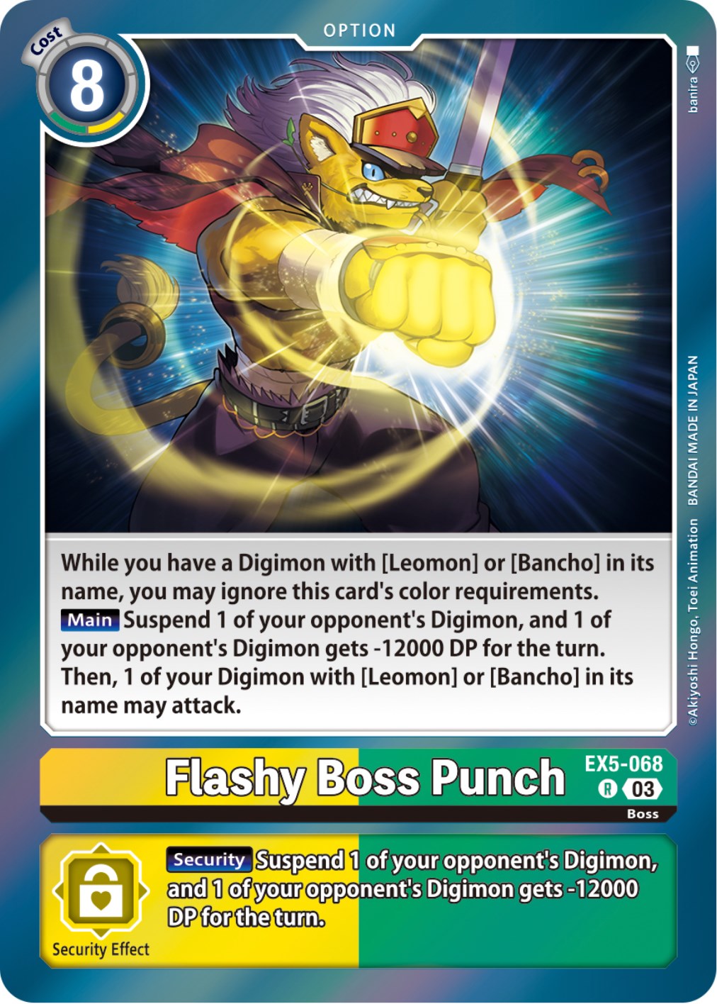 Flashy Boss Punch [EX5-068] [Animal Colosseum] – Red Riot Games CA