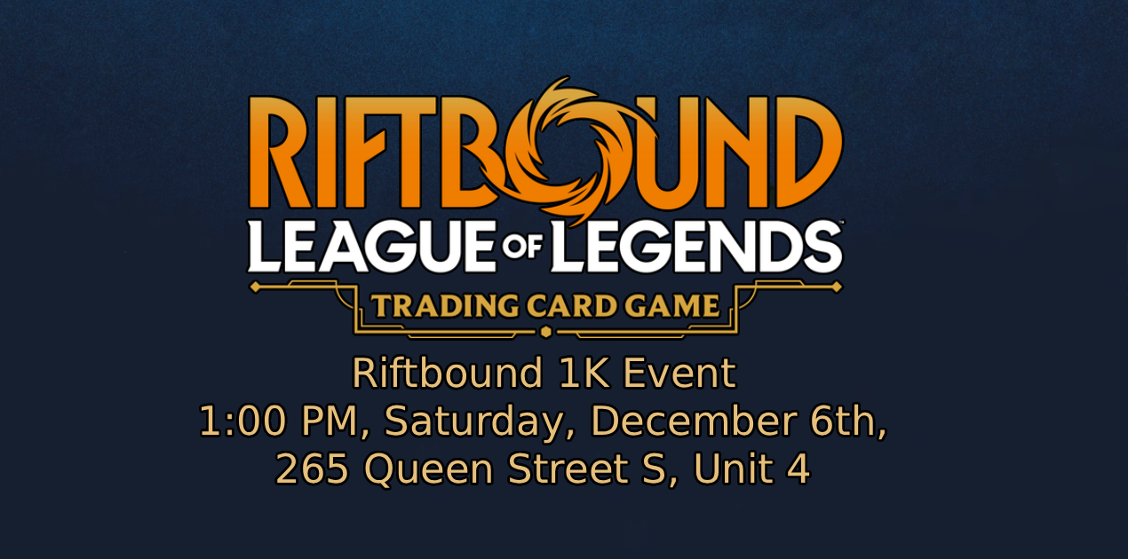 Riftbound December 1K Event – Red Riot Games CA